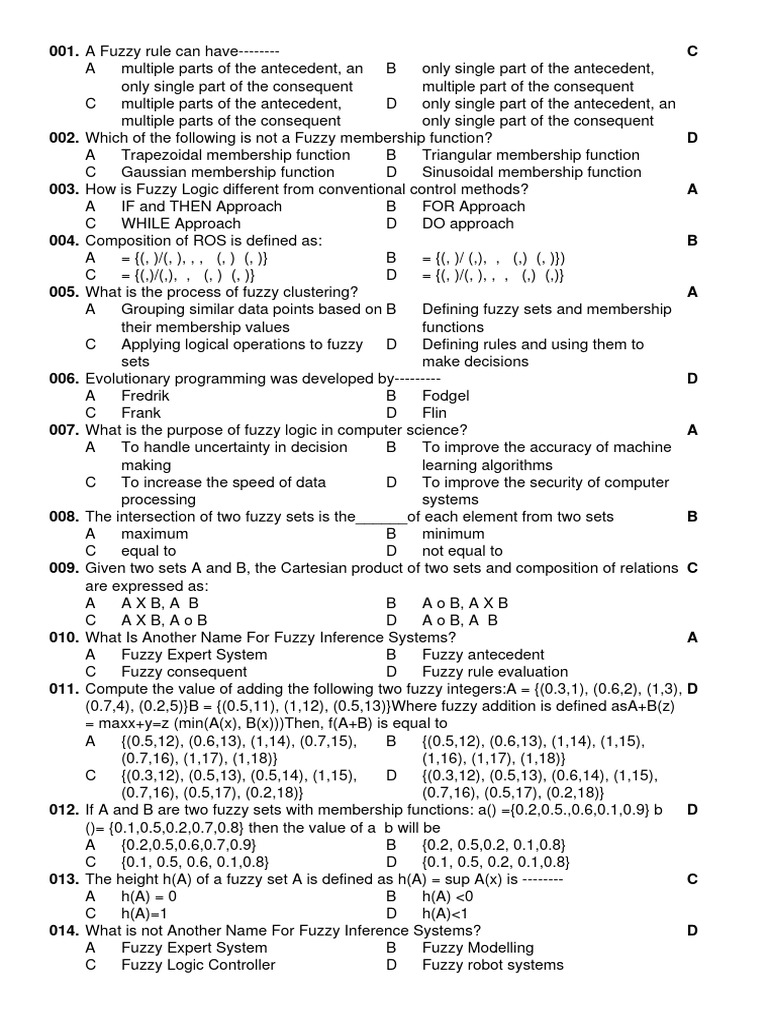 R204104R | PDF | Genetic Algorithm | Fuzzy Logic
