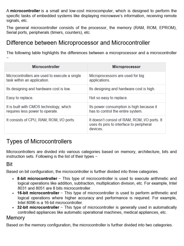 microcontroller | PDF