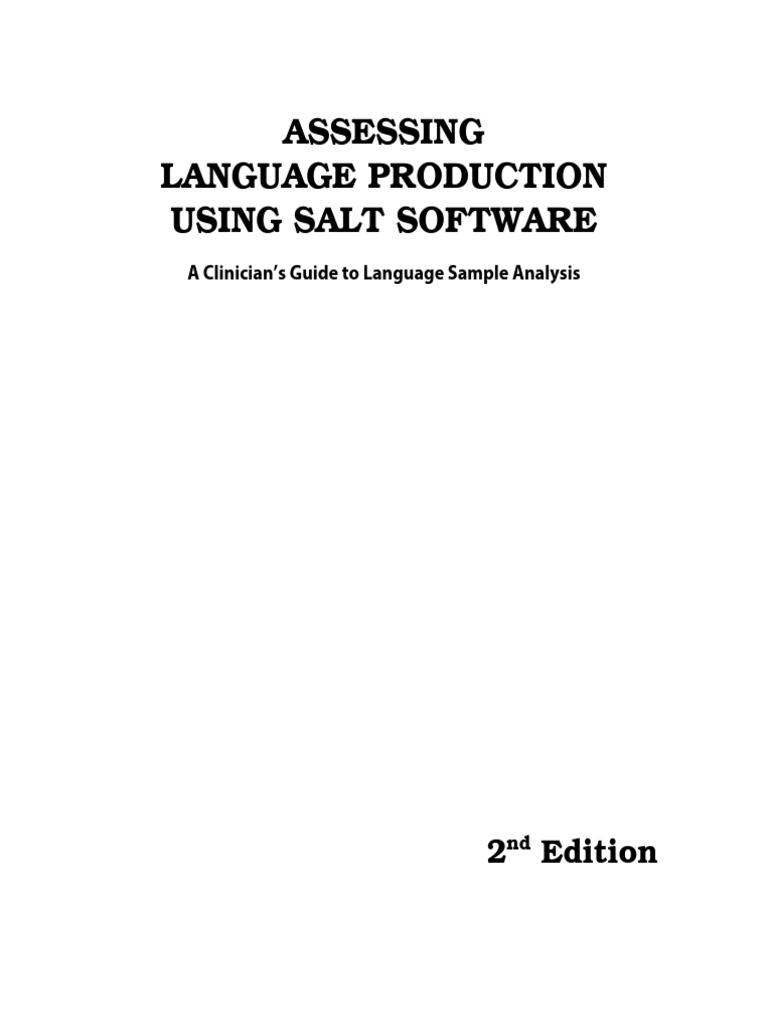Salt Reference Book | PDF