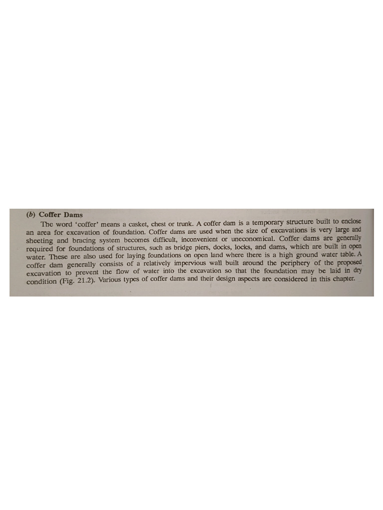 Coffer Dam | PDF