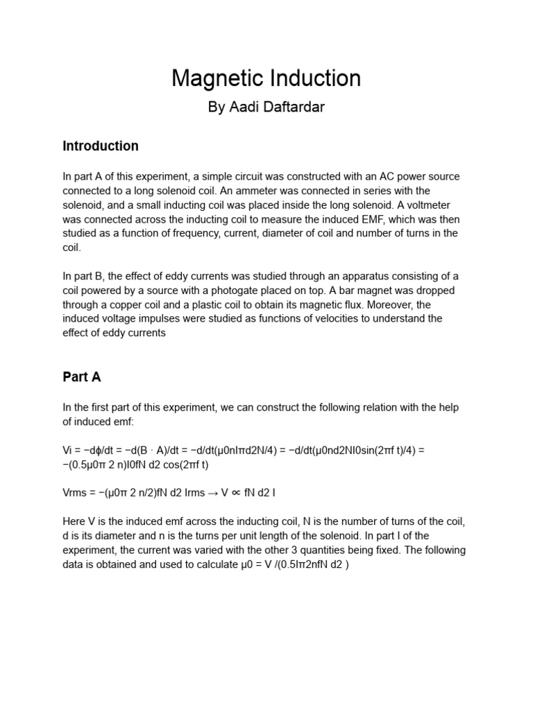 Magnetic Induction | PDF