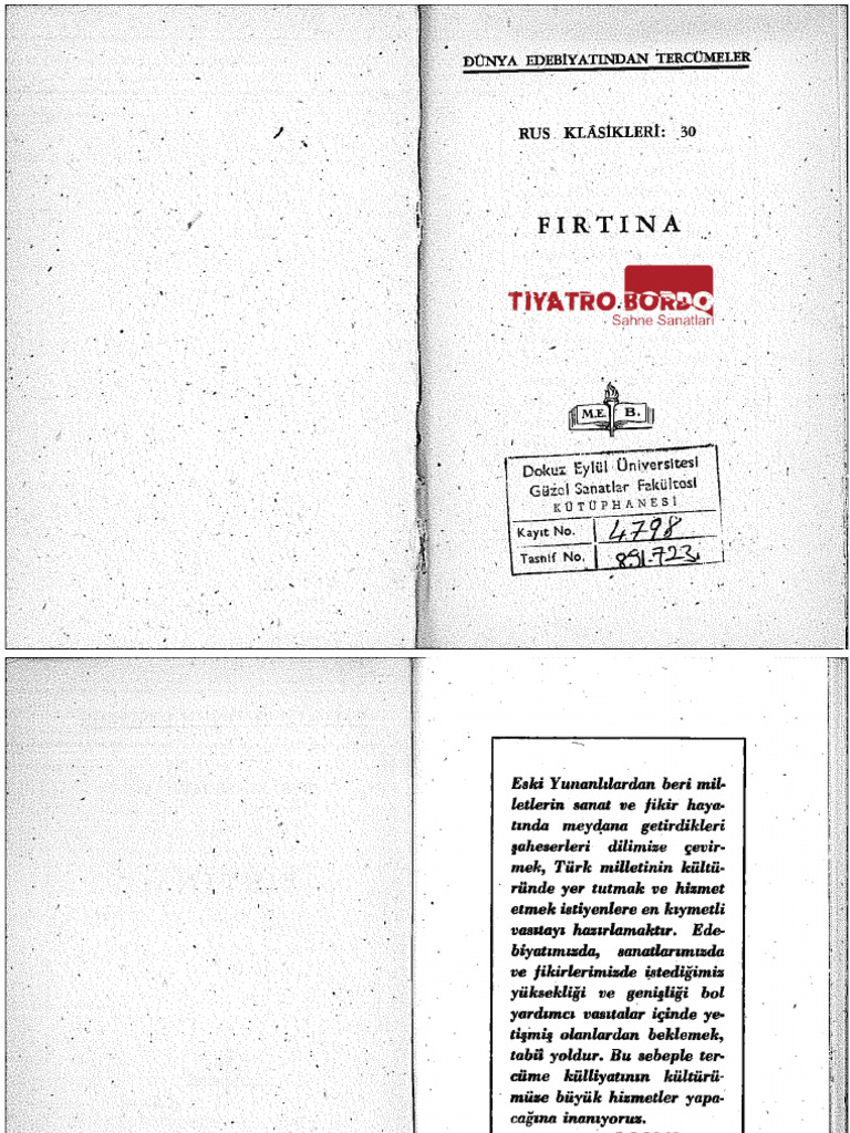 Aleksandr Ostrovski - Fırtına - 13 Kişi | PDF