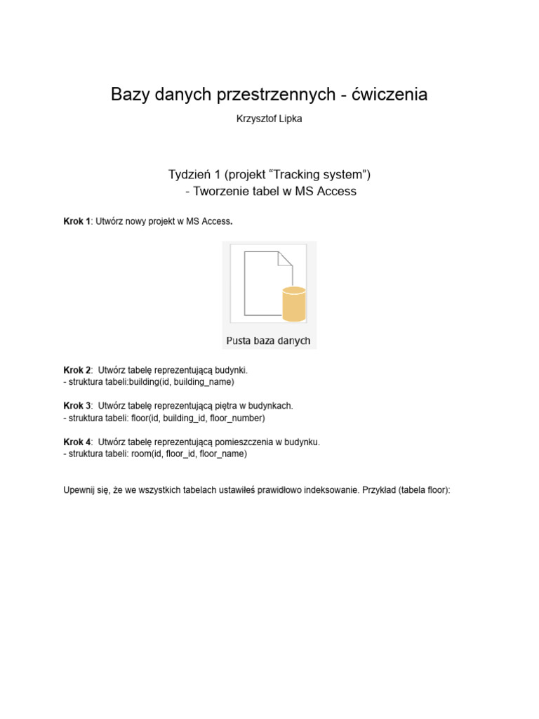 Bazy Danych Przestrzennych - Ćwiczenia | PDF