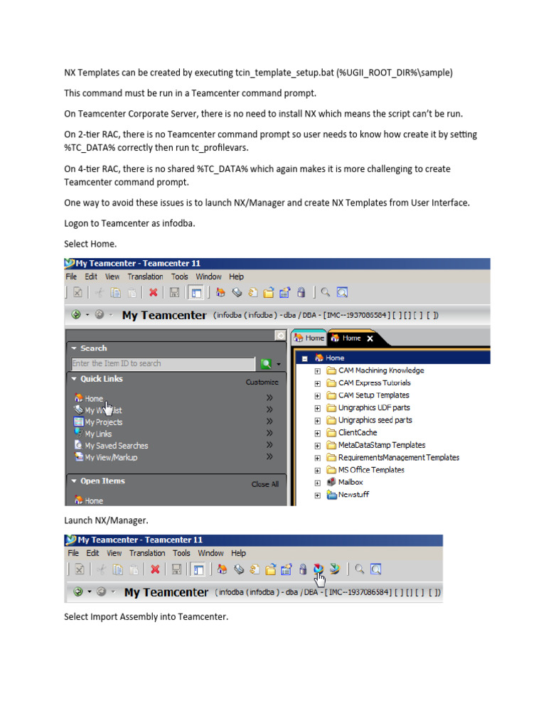 Create NX Templates | PDF