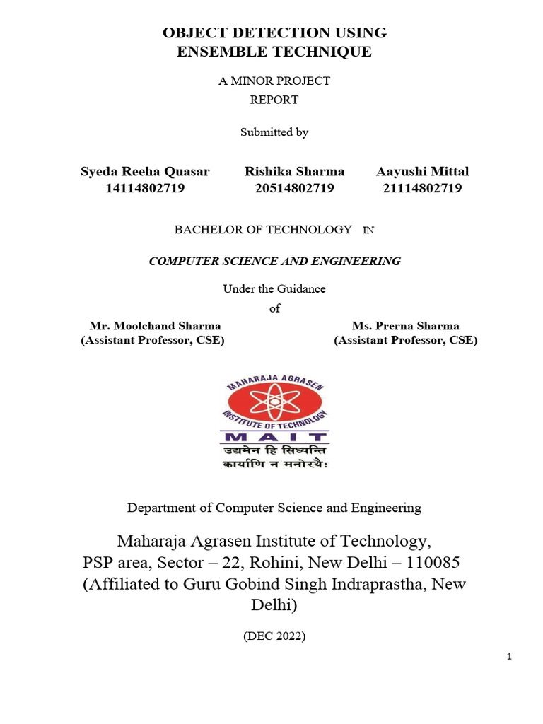 Final Minor Project Report Pdf Machine Learning Deep Learning