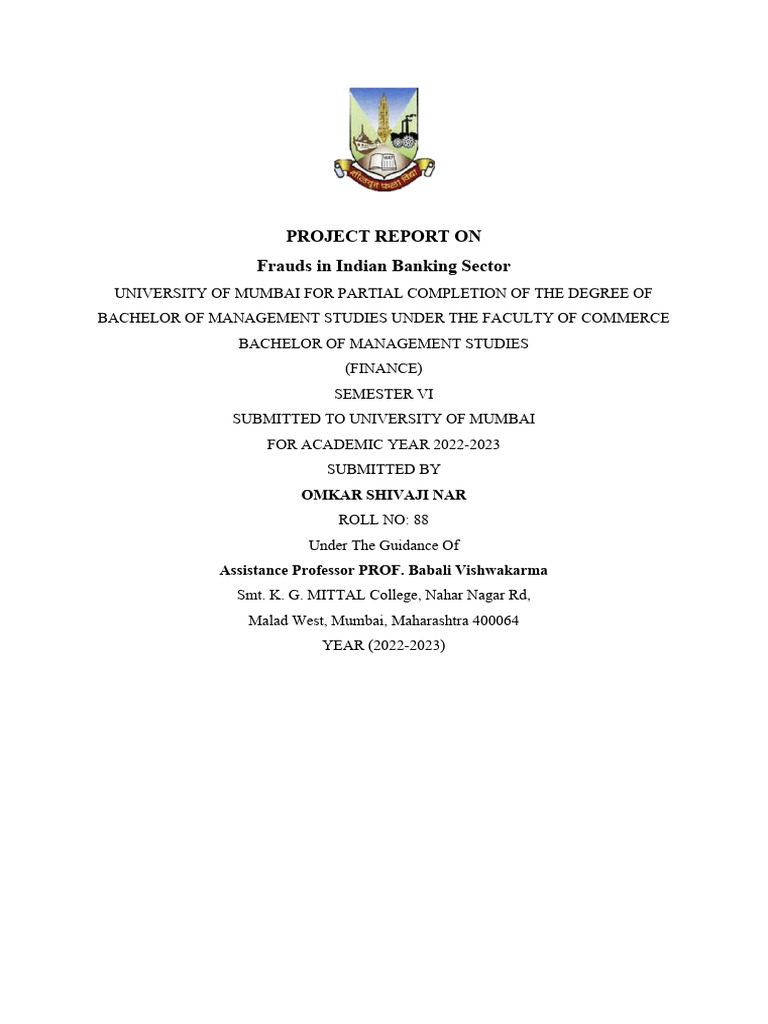 Frauds-in-Indian-Banking Sector | PDF | Business | Computers