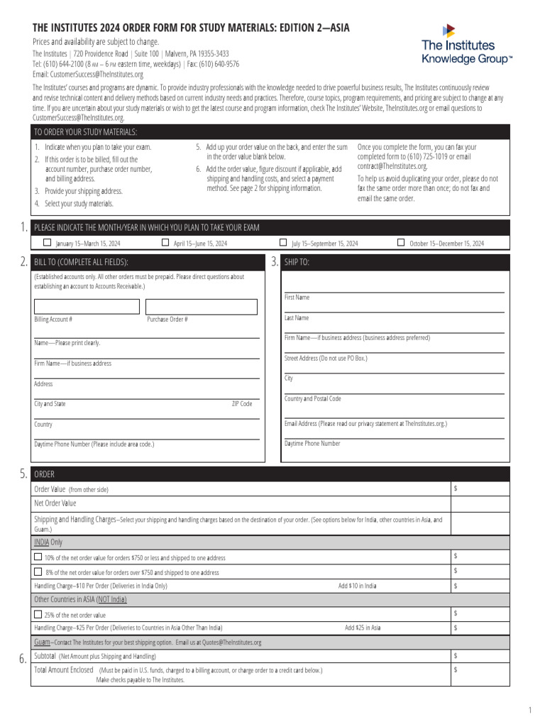 Asia Order Form | PDF | Educational Technology | Insurance