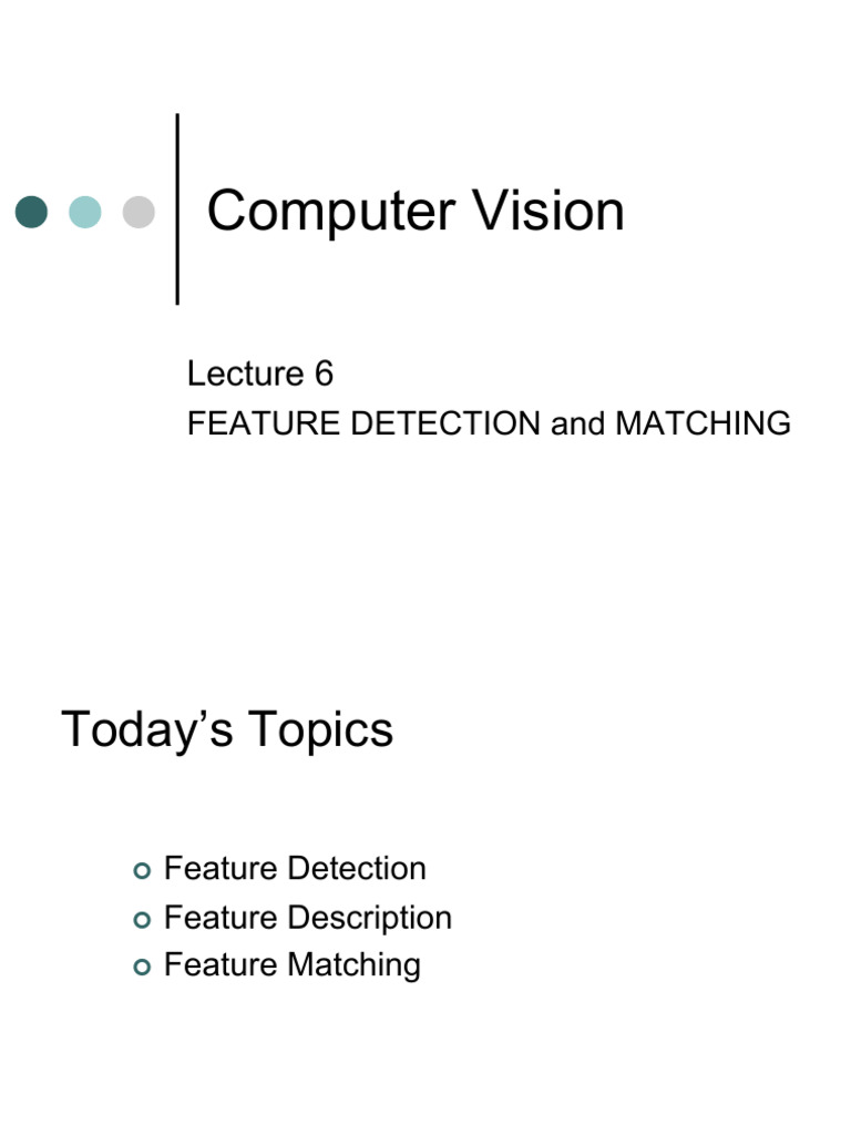 Feature Detection & Matching | PDF | Receiver Operating Characteristic | Sensitivity And Specificity