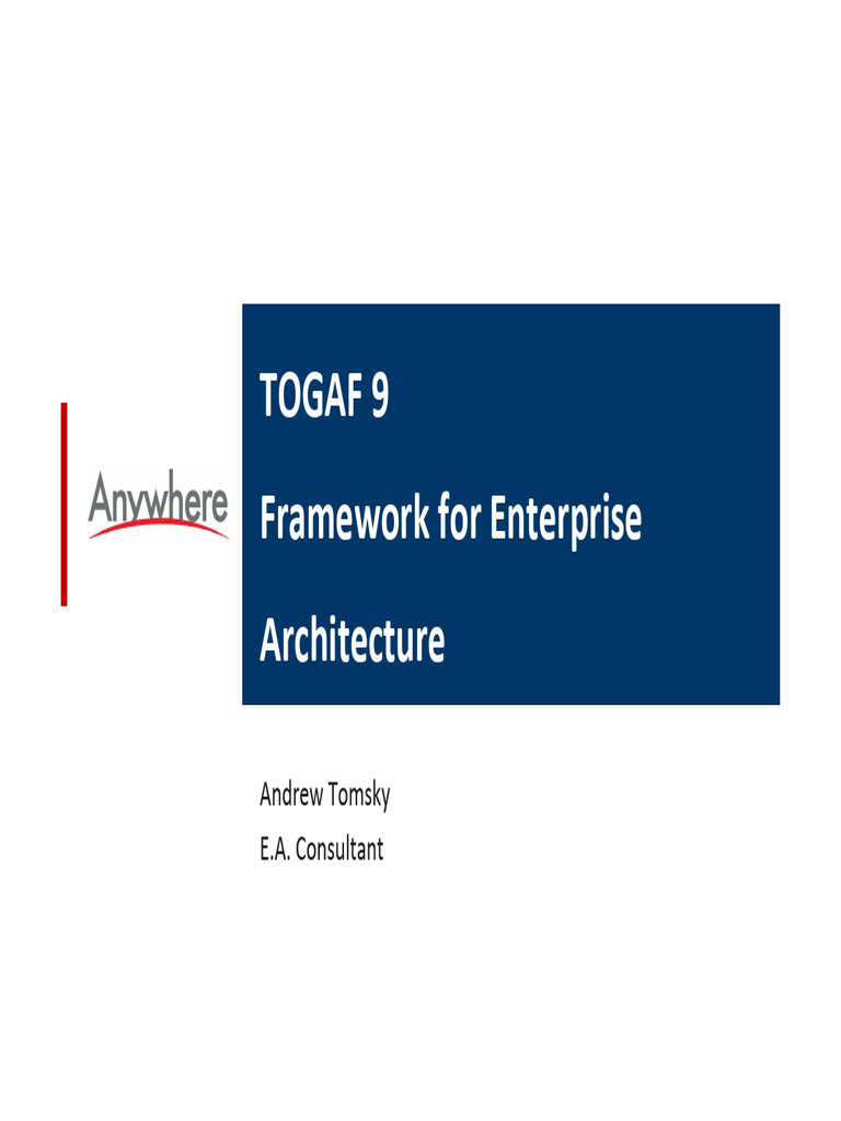 Togaf Roadshow | PDF