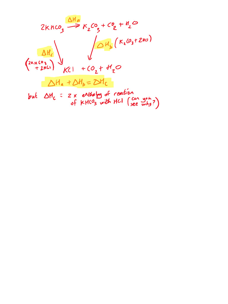 KHCO3 Hess Law | PDF
