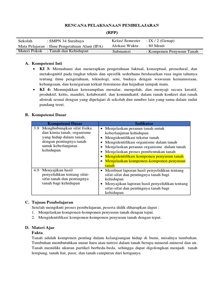 RPP Lengkap | PDF | Karier & Perkembangan