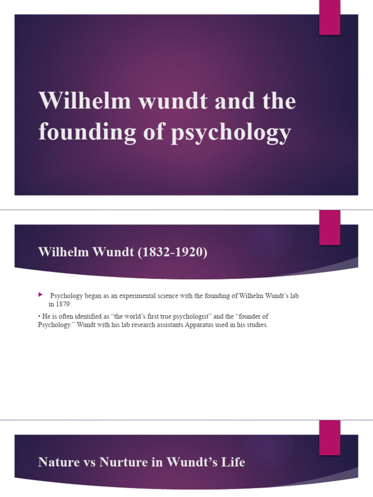 Wilhelmwundt and The Founding of Psychology | PDF | Philosophy