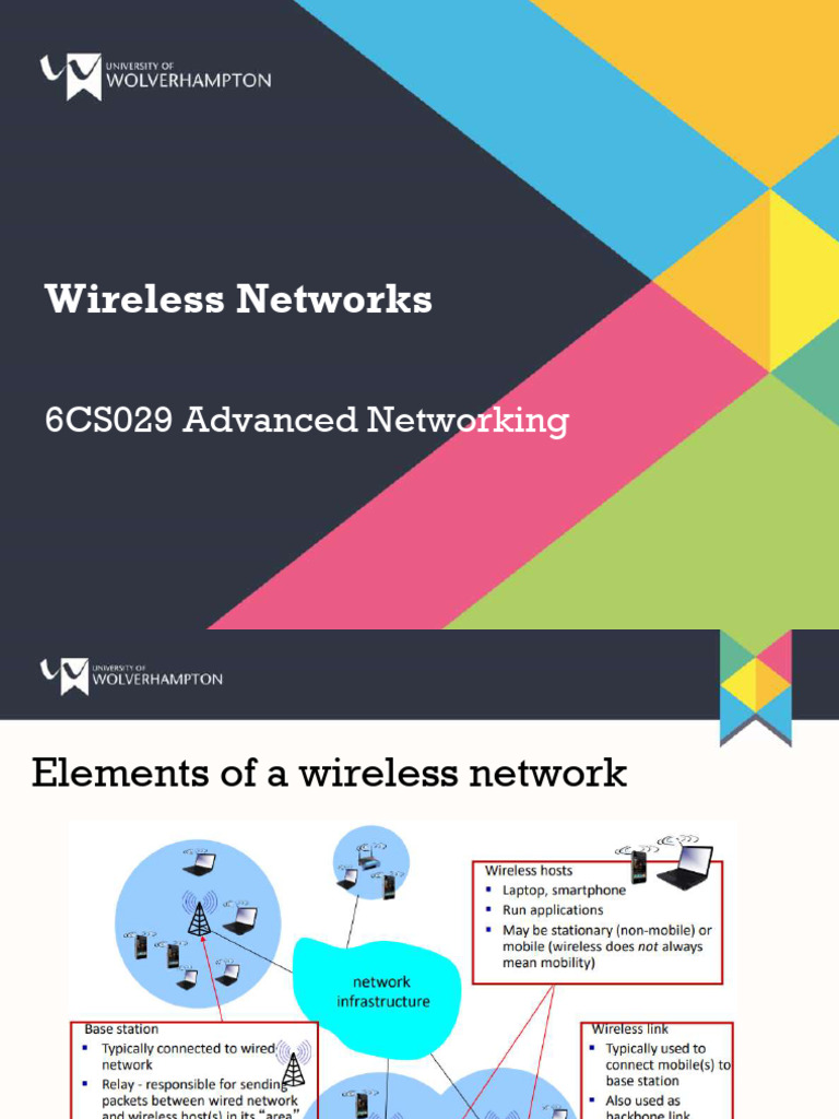 6CS029 Lecture 6 - Wireless Networks | Download Free PDF | Wireless Lan | Ieee 802.11