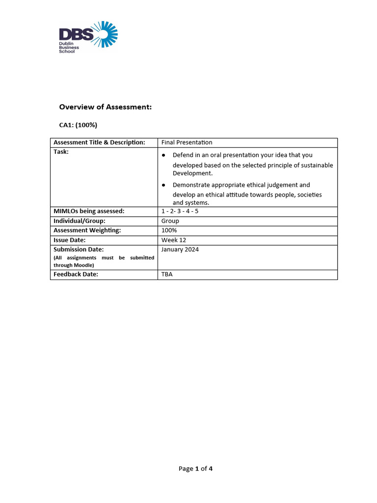 B9MK134 Continuous Assessment | PDF
