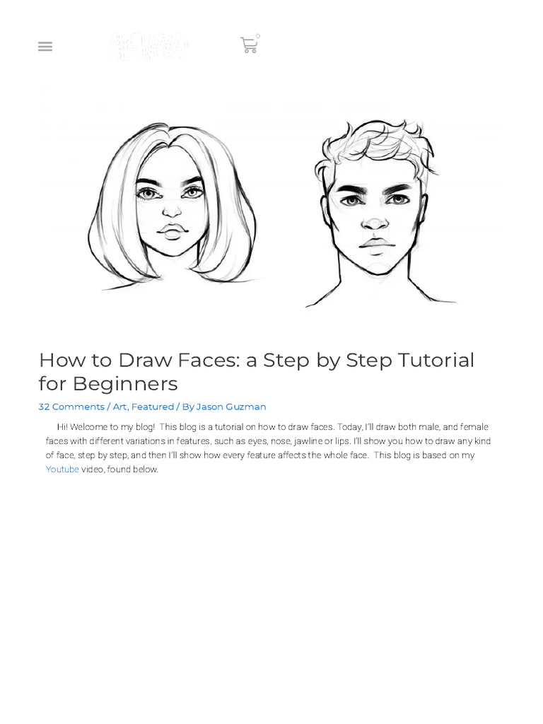 How to Draw Faces_ a Step by Step Tutorial for Beginners | PDF