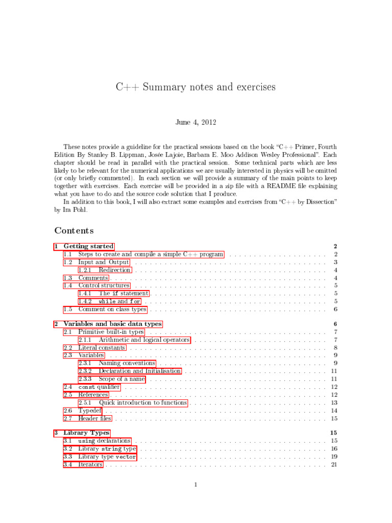 Course Notes | PDF | Pointer (Computer Programming) | Data Type