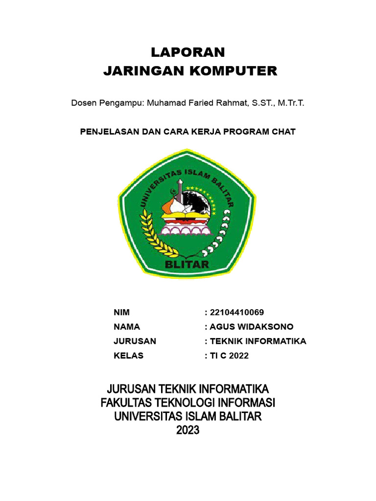 Agus Widaksono - P2K | PDF | Network Socket | Distributed Computing Architecture