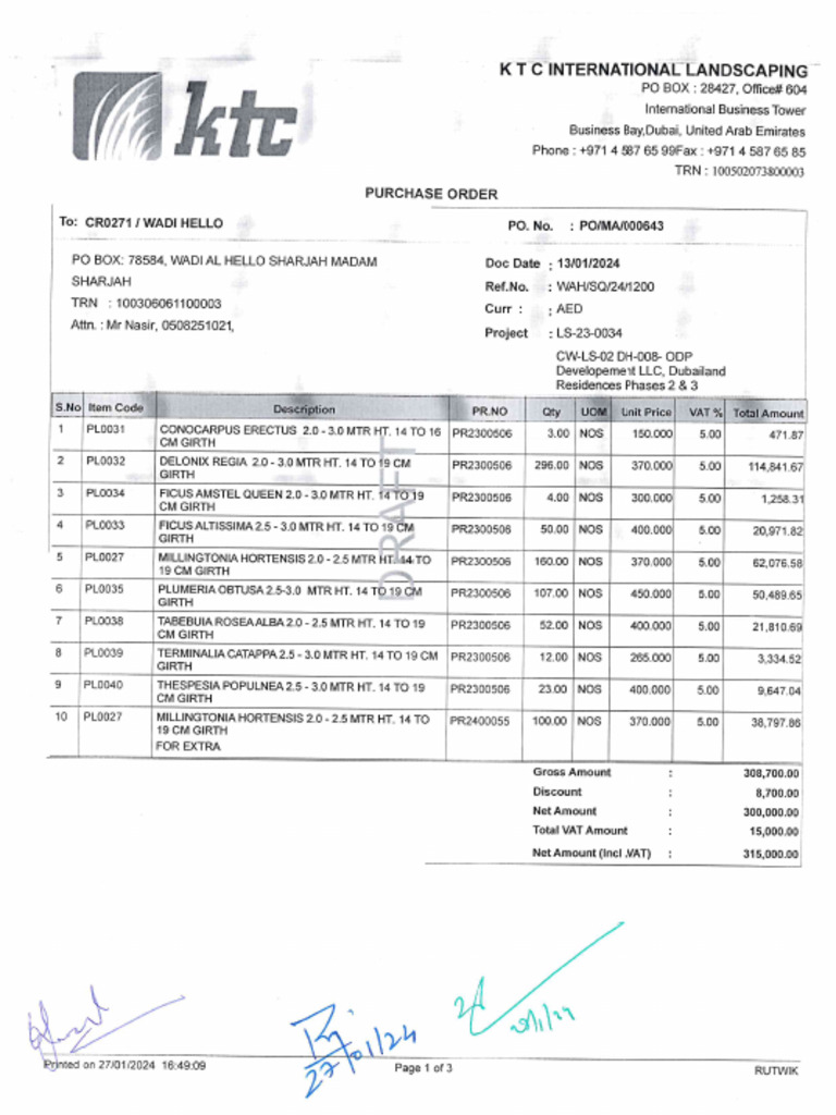 Revised PO 00643 | PDF