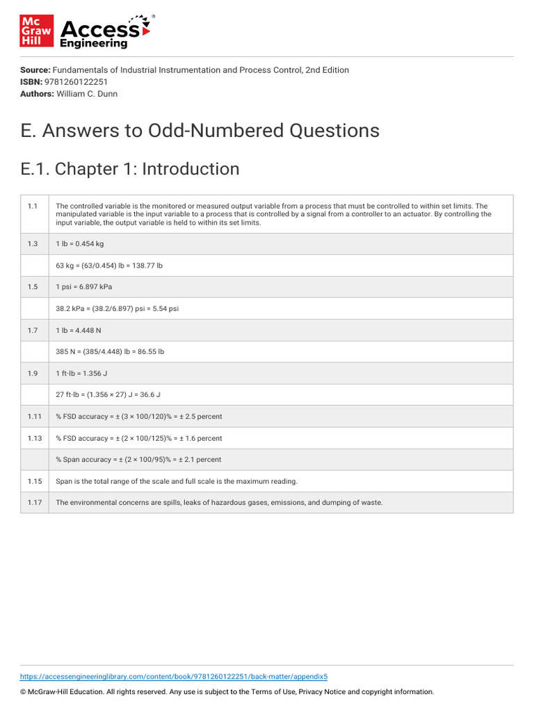 Answers To Odd Numbered Questions | PDF