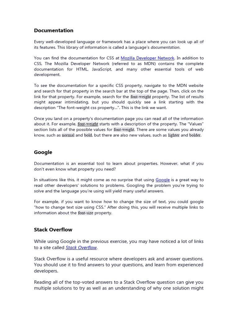 Documentation: Font-Weight | PDF