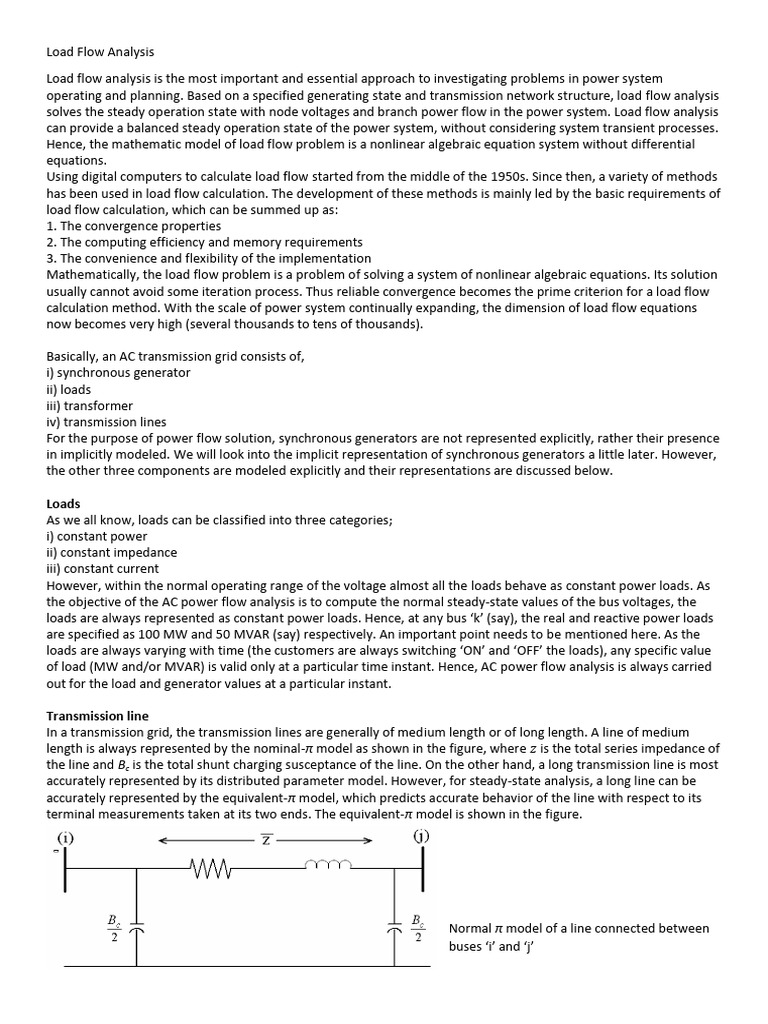 Load Flow Analysis | PDF | Electric Power Transmission | Equations