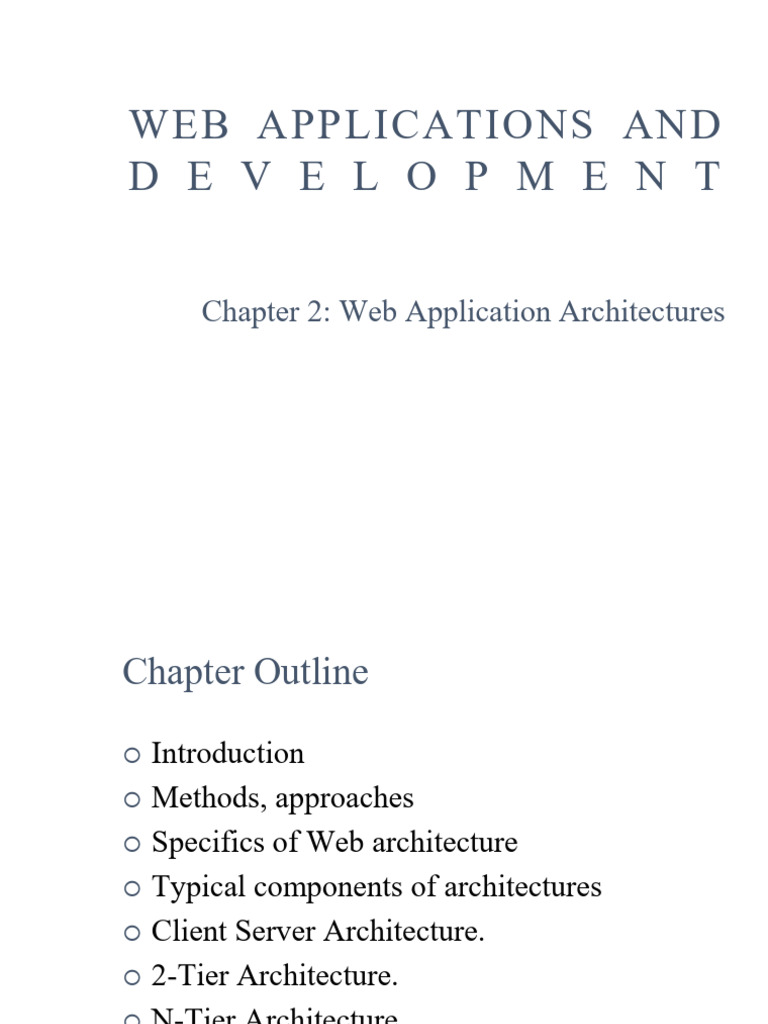 LSN 9 Web Application Architectures and Infrastructure | PDF | World Wide Web | Internet & Web