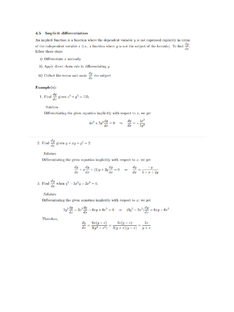 Lec 5 SPM Differential Calculus | PDF