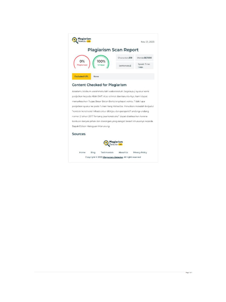 TURNITIN REPORT | PDF