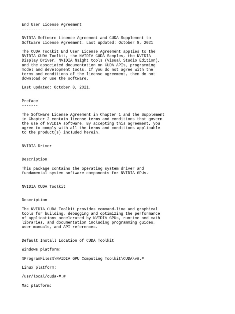 Cuda EULA | PDF | Product Liability | Disclaimer