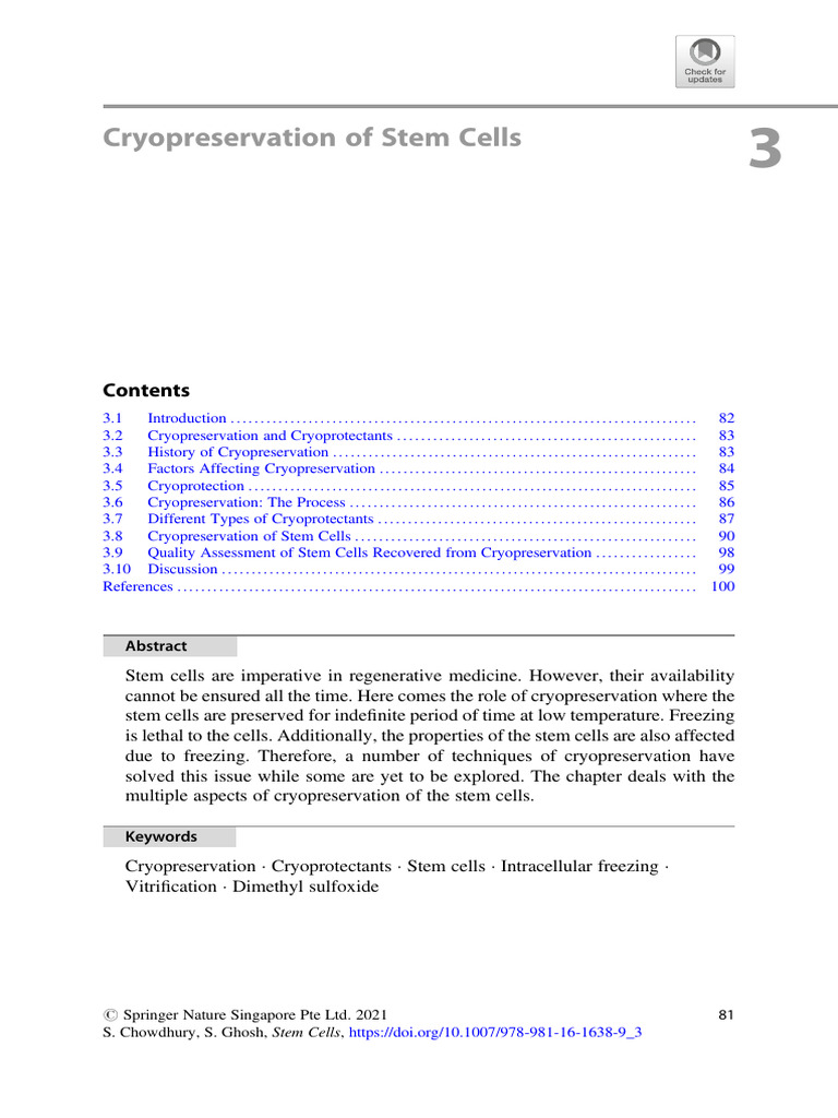 P - Cryopreservation - of - Stem - Cells | PDF | Stem Cell | Dimethyl ...