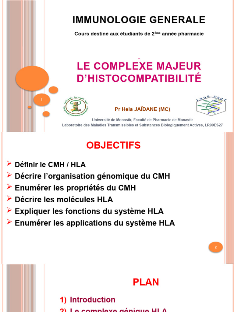 Système HLA et Complexe CMH | PDF | HLA (antigène) | Complexe majeur d ...