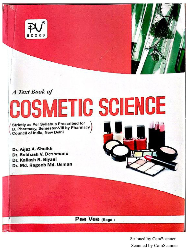 Cosmetic Science 8th Sem Notes | PDF