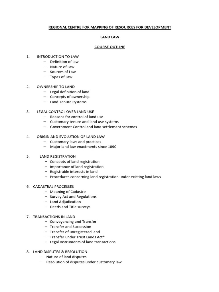 DLS - Land Law Notes - Draft - v3 | PDF | Concurrent Estate | Precedent
