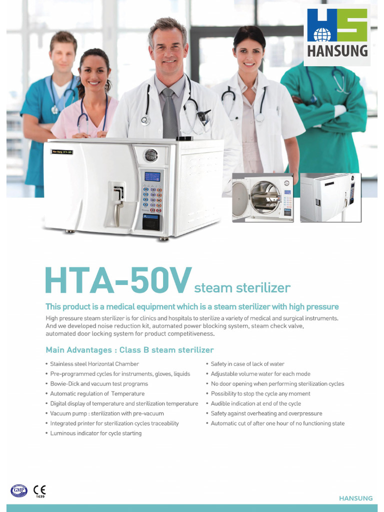 Steam Sterilizer Model Hta 50V | PDF