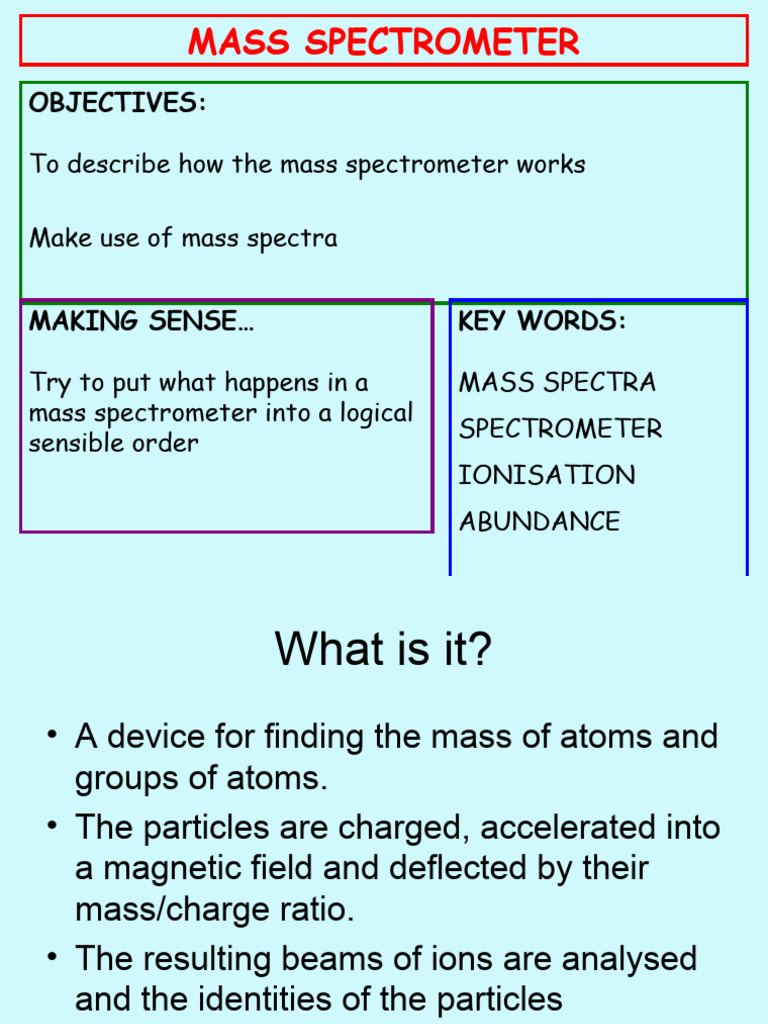 Understanding Mass Spectrometry Basics | PDF | Mass Spectrometry | Atoms