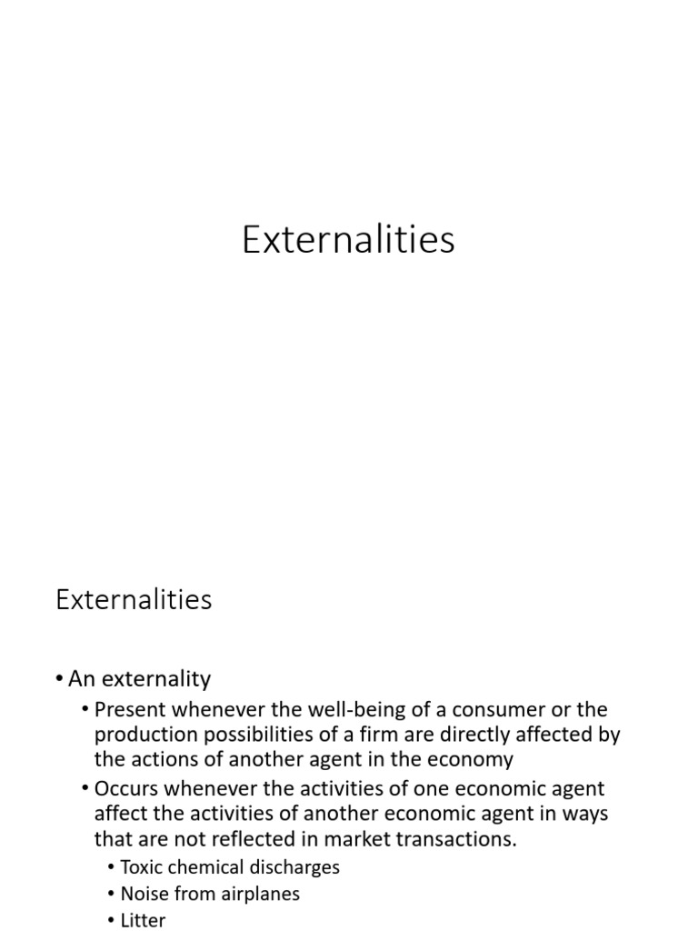 Externality | PDF | Externality | Market (Economics)