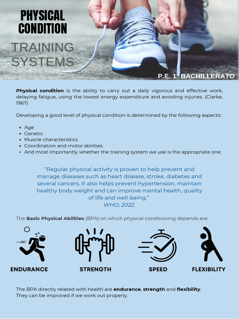 Physical Condition Training Systems. P.E. Bachillerato | Download Free ...