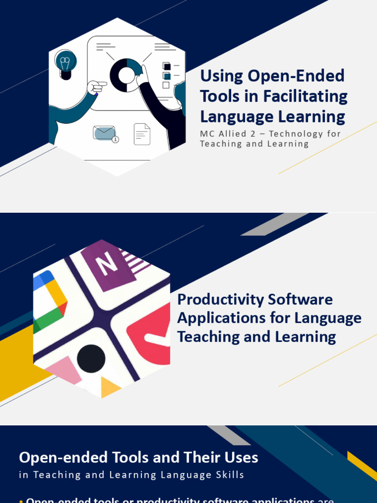 Using Open-Ended Tools in Facilitating Language Learning | PDF | Spreadsheet | Learning