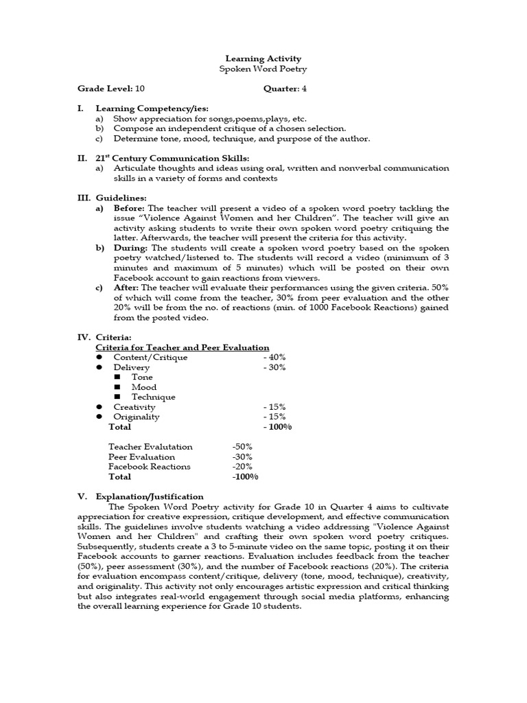 Worksheet 2 - Learning Activity | PDF