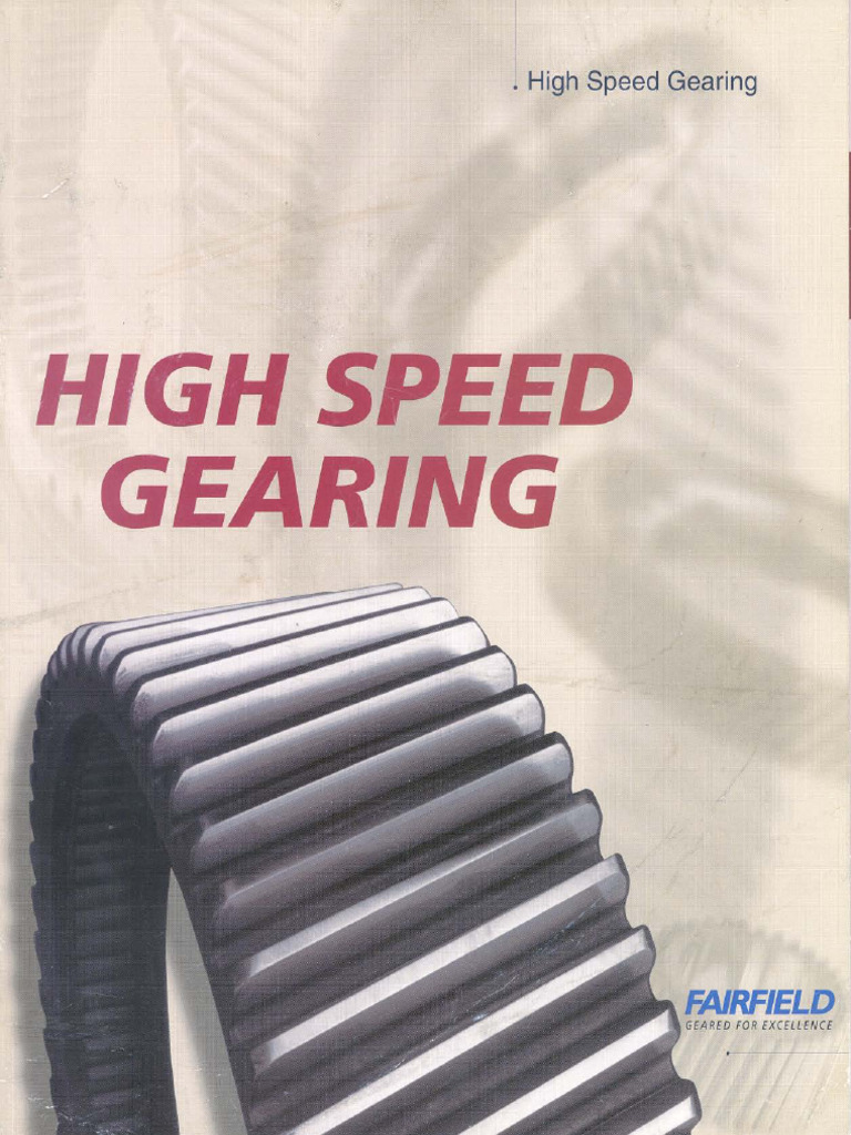 High Speed Gearing (Oerlikon) | PDF