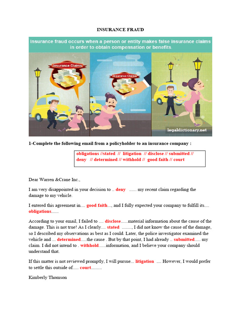 Insurance Fraud Answer Keys | PDF | Law