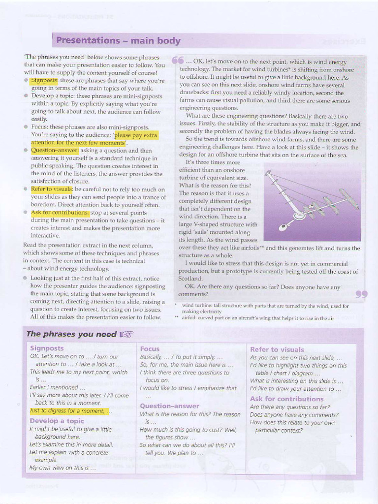 Main Body, Closing and Questions Answer Keys | PDF