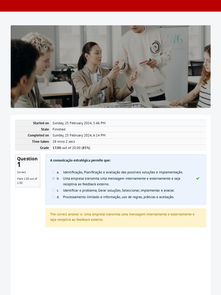 Avaliação 2 - Attempt Review CCIO | PDF | Carreira e Crescimento | Negócios