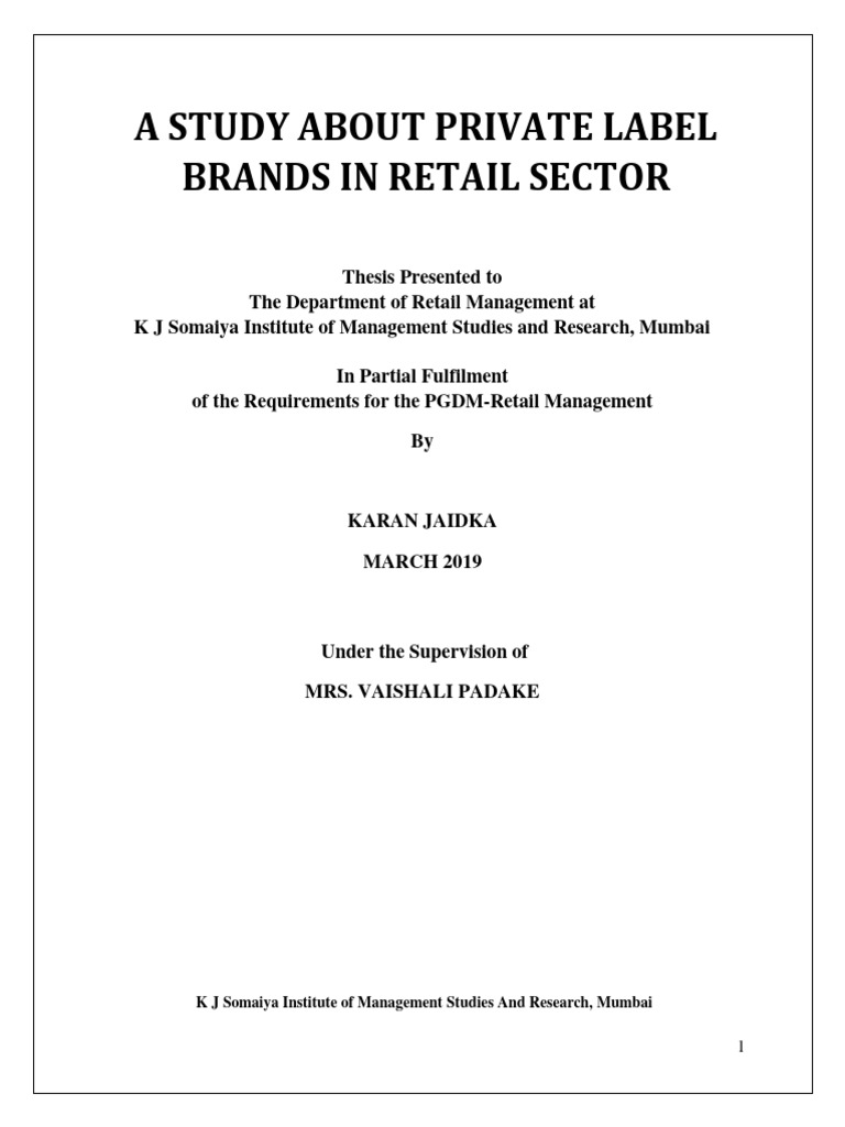 Karan Jaidka - 29 - PGDM-RM | PDF | Retail | Brand