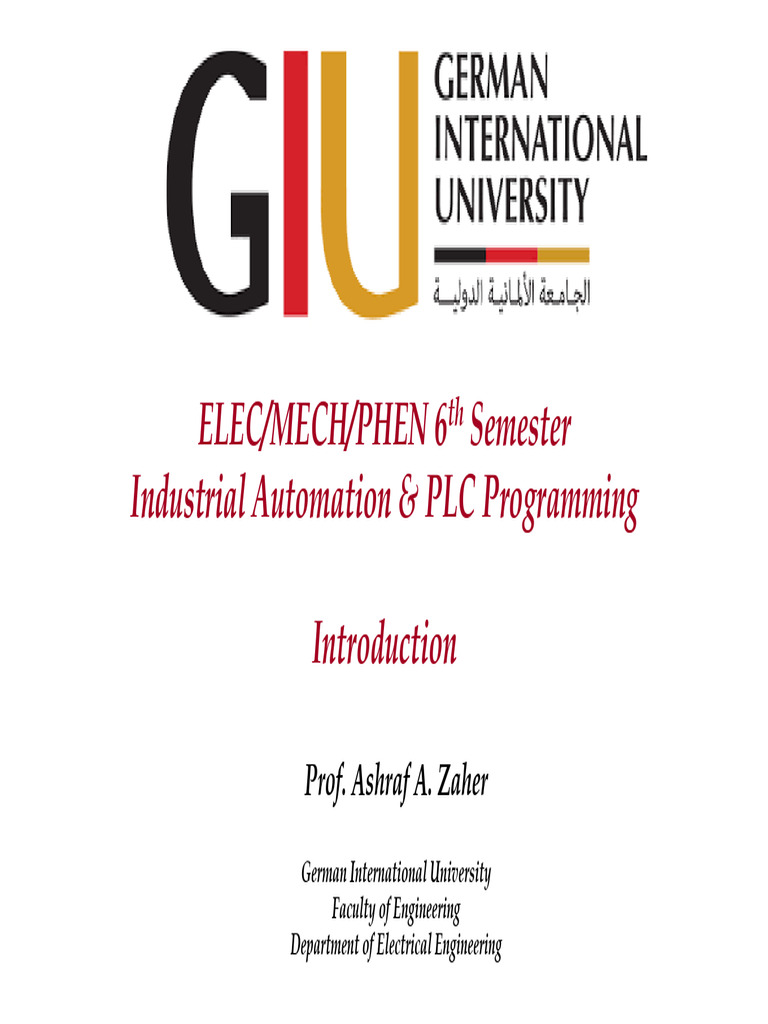 Lec1 PLC | Download Free PDF | Relay | Programmable Logic Controller
