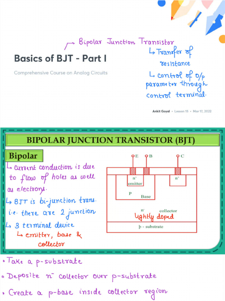 Basics of BJT Part I With Anno | PDF