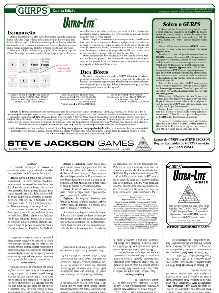 GURPS 4 Edição - Ultra-Lite | PDF