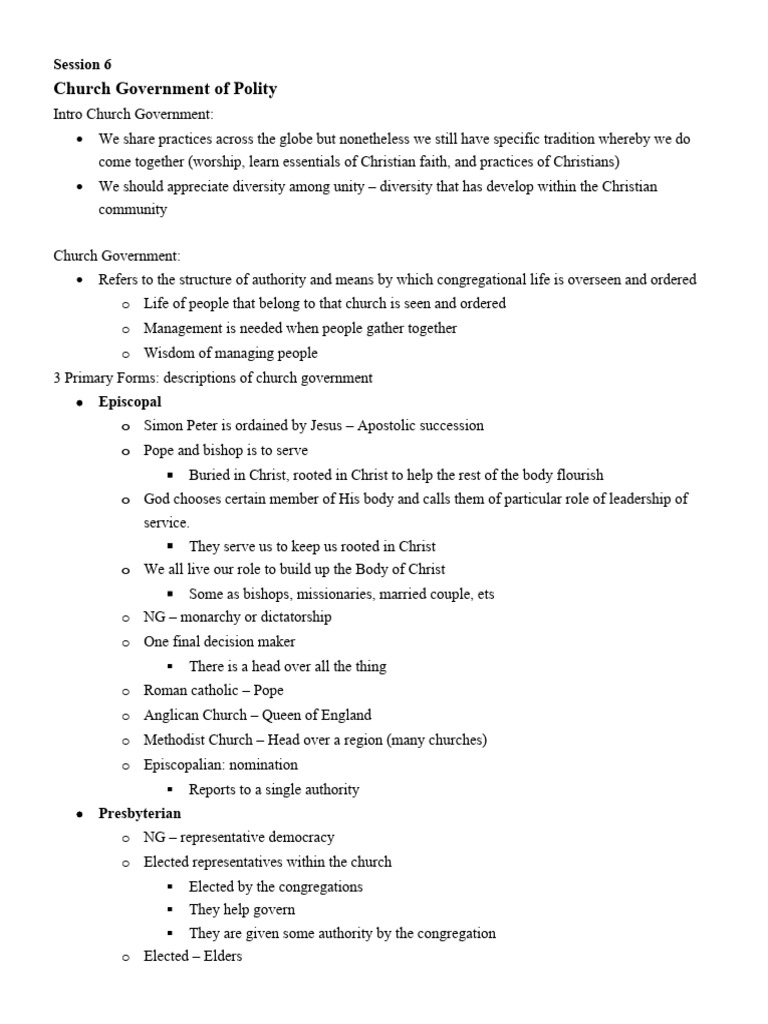 Church Government | PDF