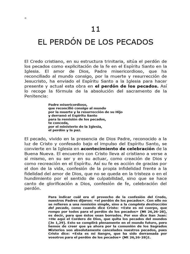 CREDO - ARTICULO 10 - EL PERDON DE LOS PECADOS | PDF