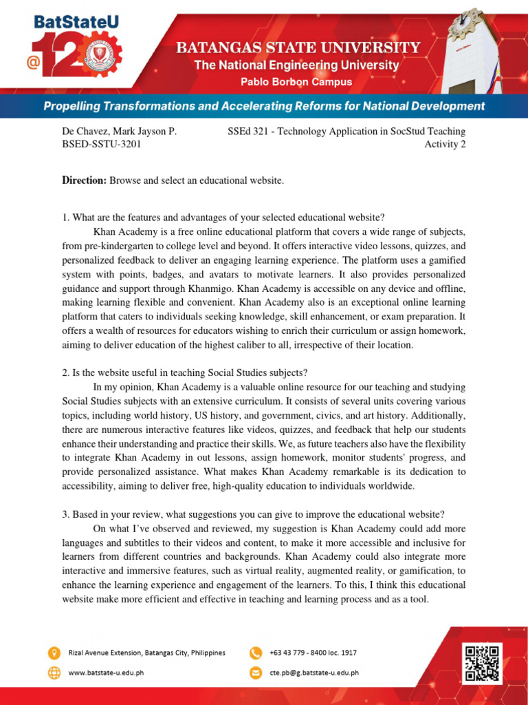 Activity 2_Technology | PDF | Educational Technology | Human Communication